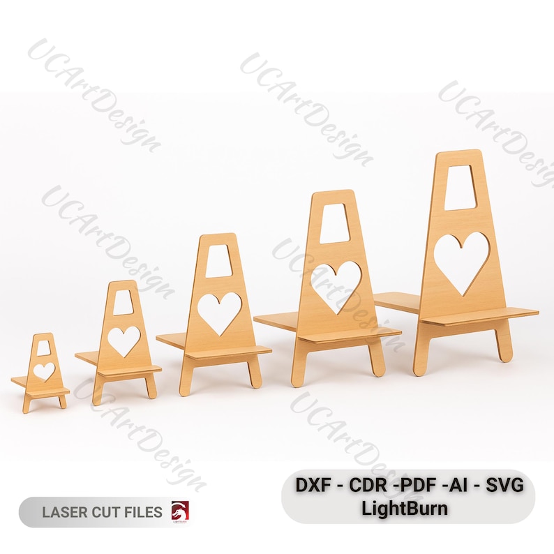 Easel Stand SVG Bundle | Laser Cut Wooden Display Stand Templates ...