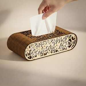 Floral Laser Cut Tissue Box Svg,living Hinge Napkin Dispenser,glowforge ...
