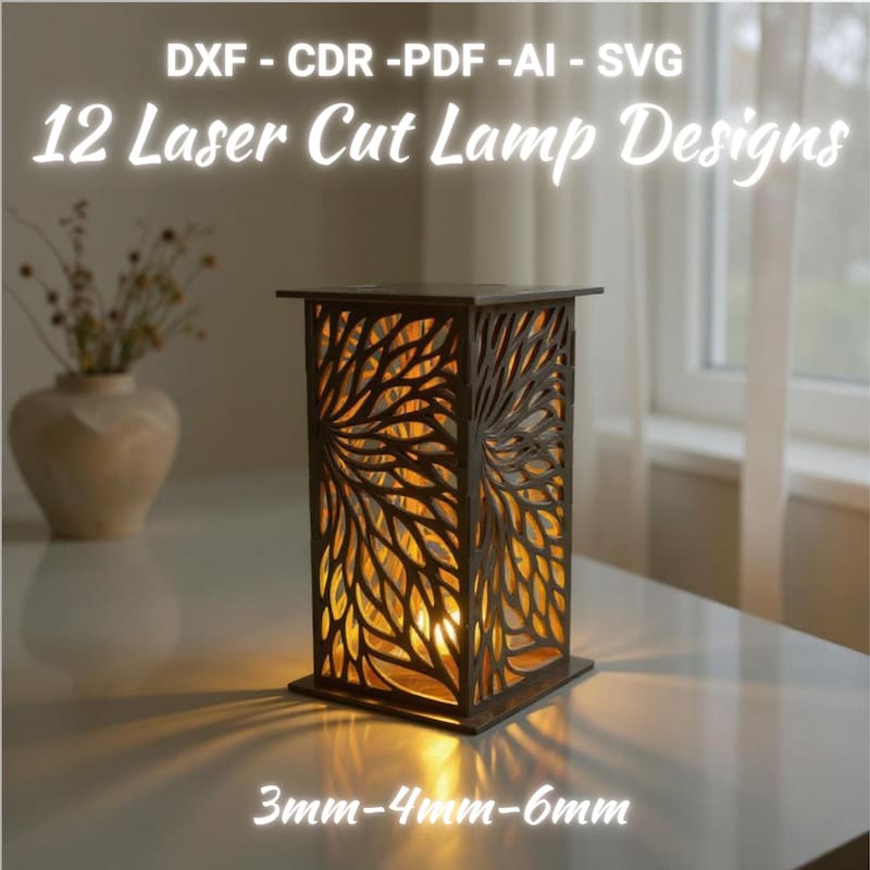 Wood Card Lamps - Etsy