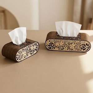 Floral Laser Cut Tissue Box Svg,living Hinge Napkin Dispenser,glowforge ...