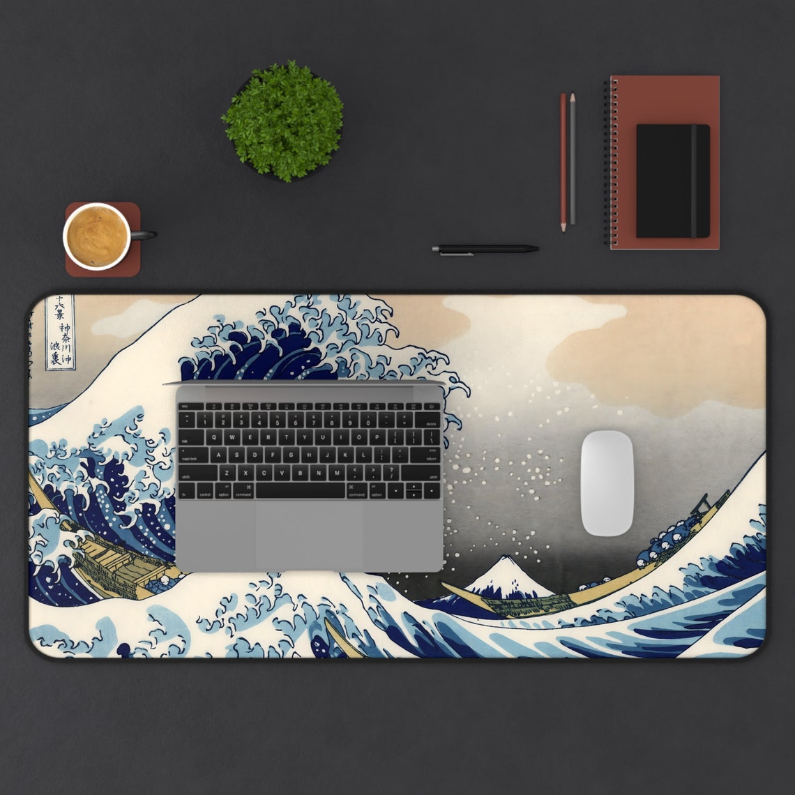 The Great Wave off Kanagawa Desk Mat the Great Wave off - Etsy