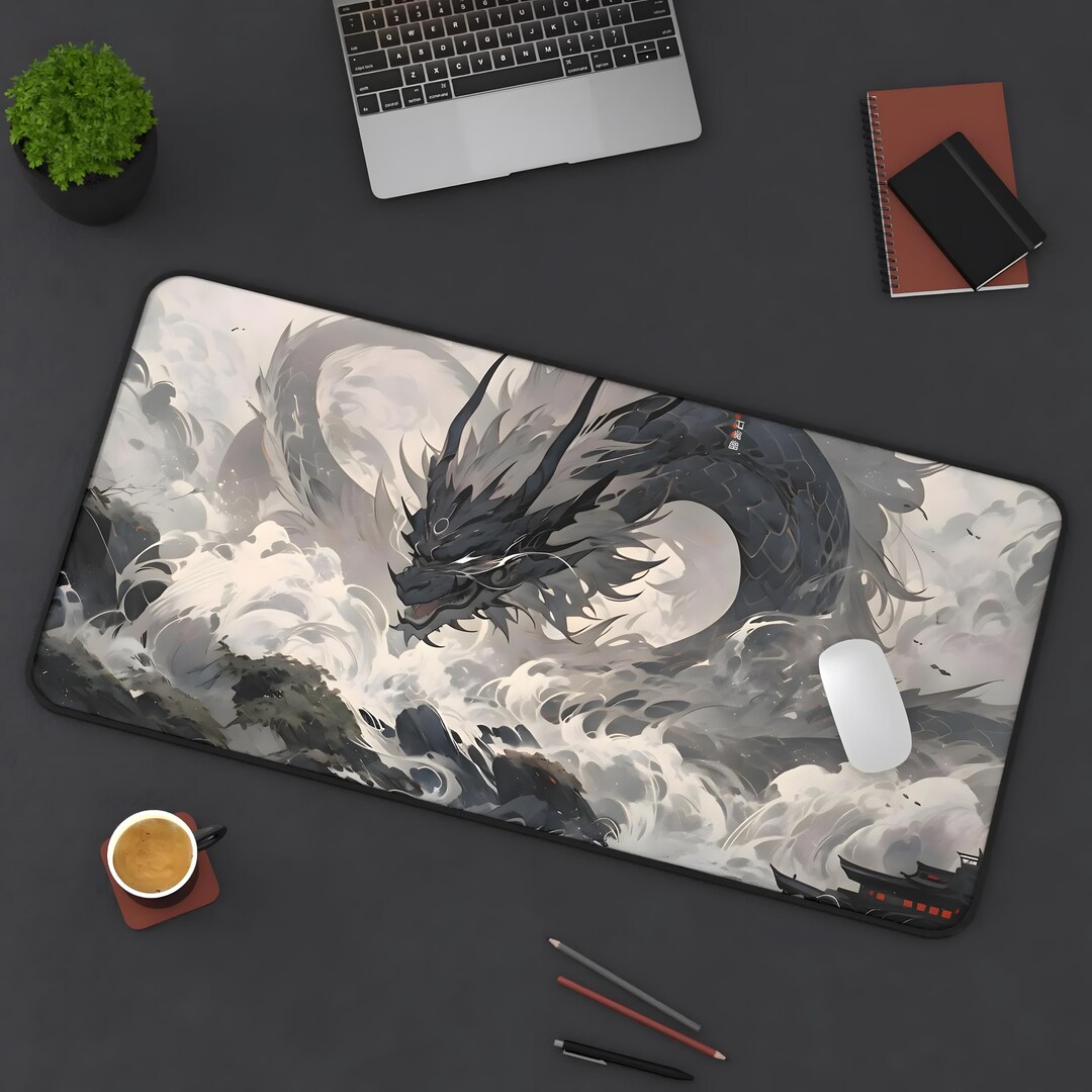 Dragon Mousepad | Mythical Creature Desk Mat | Gaming Mouse Pad ...