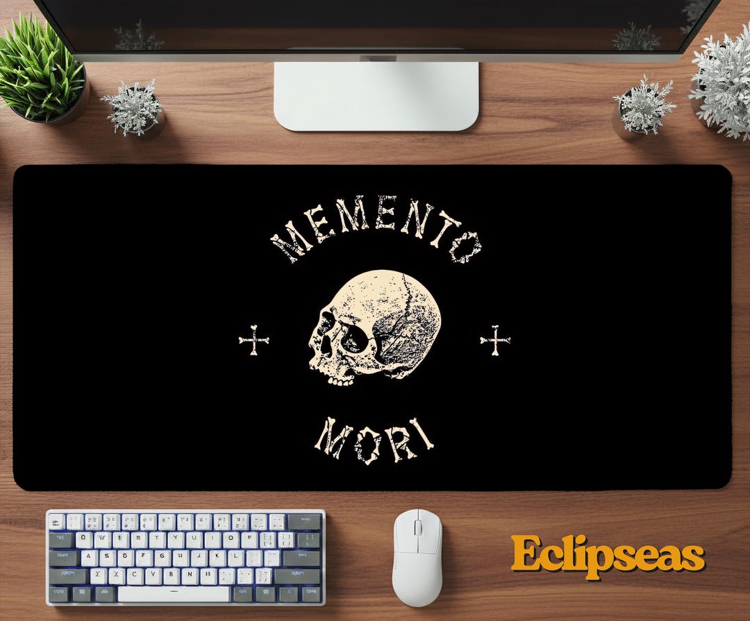 Memento Mori Deskmat | Skull Mouse Pad | Gothic Gaming Desk Mat ...