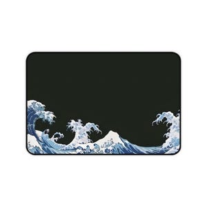Ocean Wave Mouse Pad | Aesthetic Desk Mat | Gaming Mousepad | Blue ...