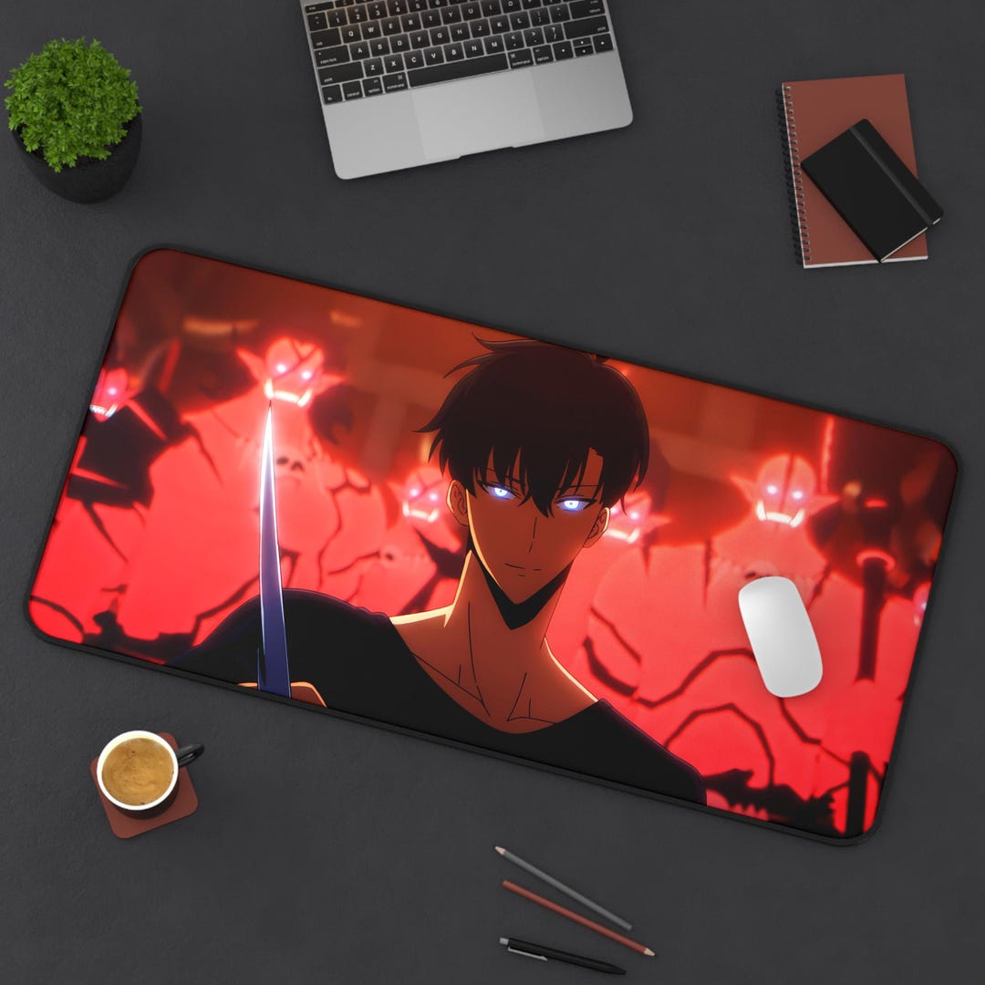 Solo Leveling Desk Mat | Sung Jin-woo Anime Pad | Gamer Mousepad ...