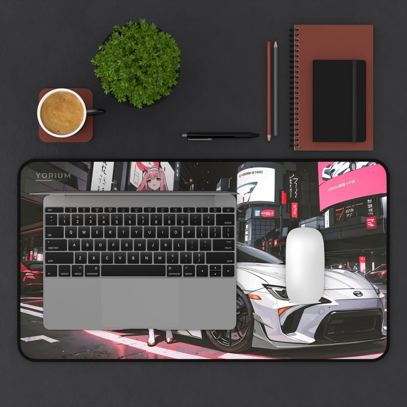 Waifu Deskmat Ahegao Anime Mousepad Aesthetic Manga Girls Black White ...