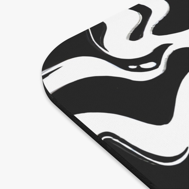 Black and White Wavy Pattern Line Mousepad Gaming Mousepad Trendy Pad 9 ...