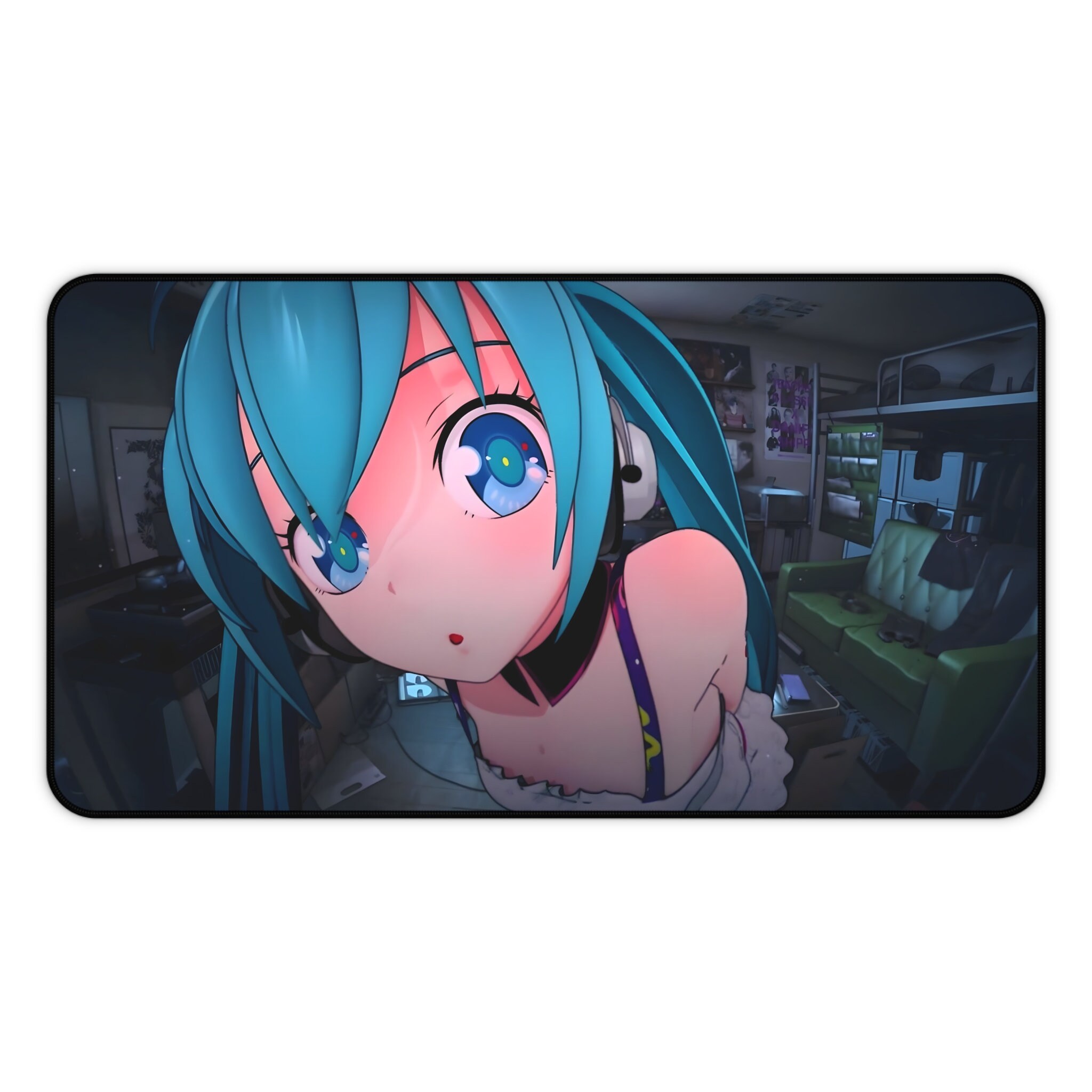 Waifu Deskmat Ahegao | Anime Mousepad Aesthetic | Manga Girls Black ...