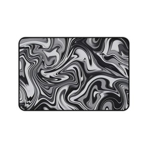 Black and White Wavy Pattern Mousepad | Line Mousepad | Gaming Mousepad ...