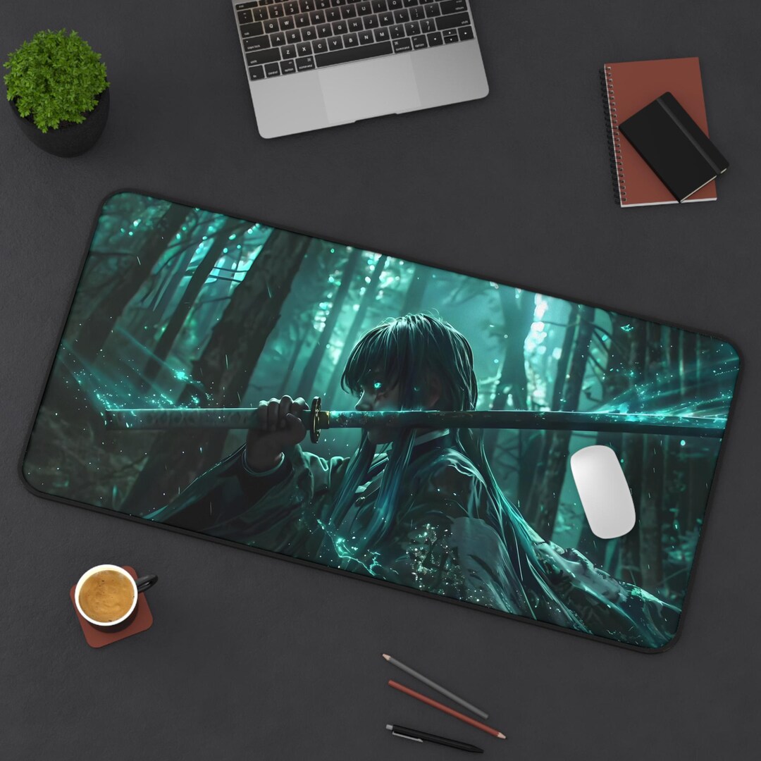 Samurai Mouse Pad | Japanese Warrior Gaming Desk Mat XL | Cool Samurai ...