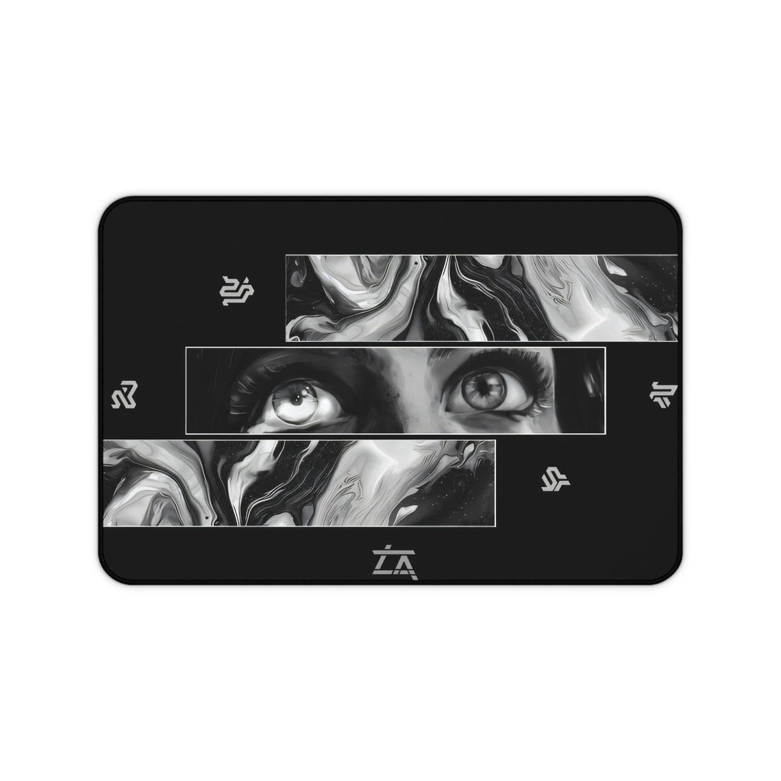 Y2K Eyes Collage Sad Lonely Lofi Mousepad | Retro Aesthetic Desk Mat ...
