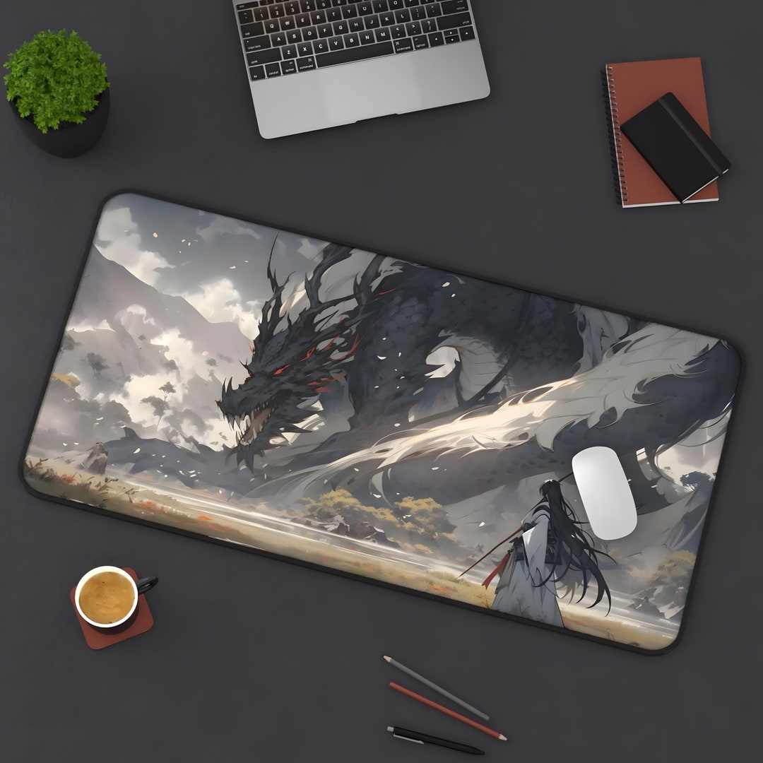 Japanese Dragon Mousepad | Dragon Design Mousepad | Durable Gaming ...