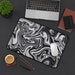 Black and White Wavy Pattern Mousepad Line Mousepad Gaming - Etsy