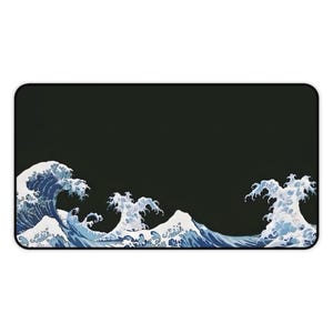 Ocean Wave Mouse Pad | Aesthetic Desk Mat | Gaming Mousepad | Blue ...