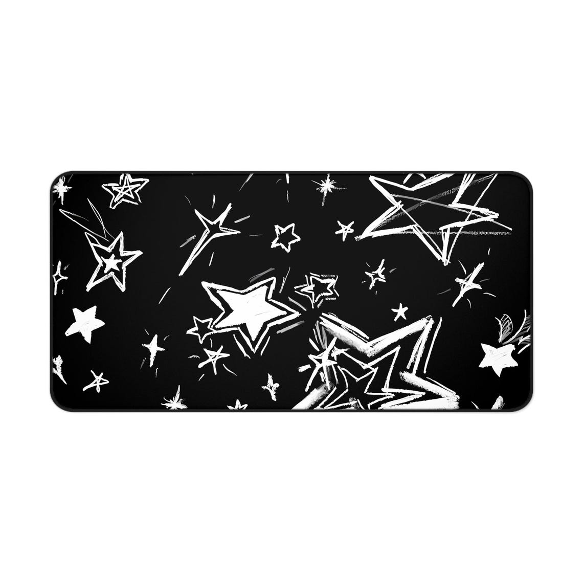 Star Y2K Mousepad Black and White | Aesthetic Desk Mat | Retro Y2K Desk ...