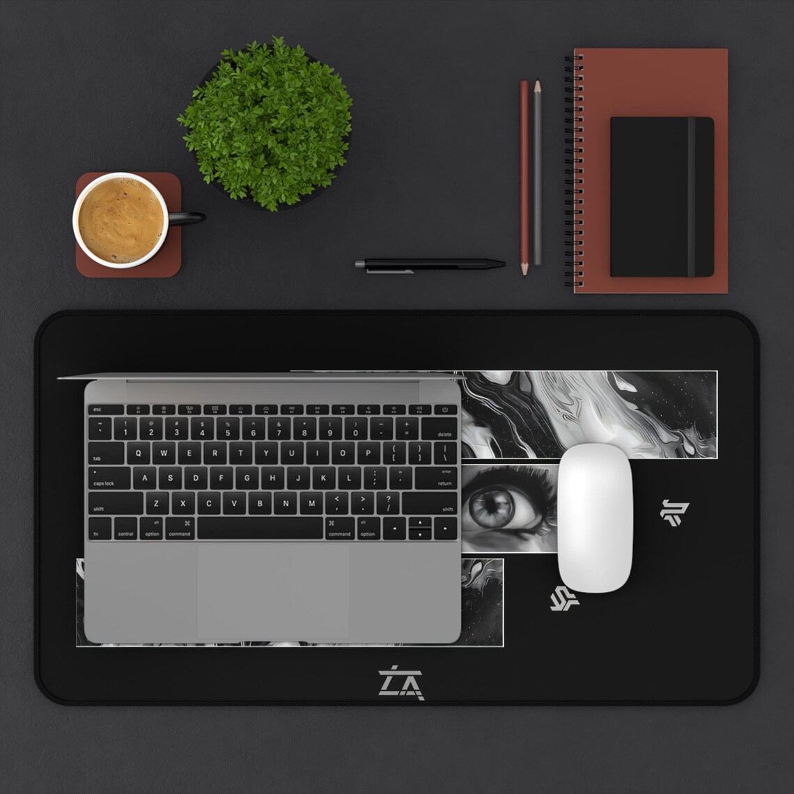 Y2K Eyes Collage Sad Lonely Lofi Mousepad | Retro Aesthetic Desk Mat ...