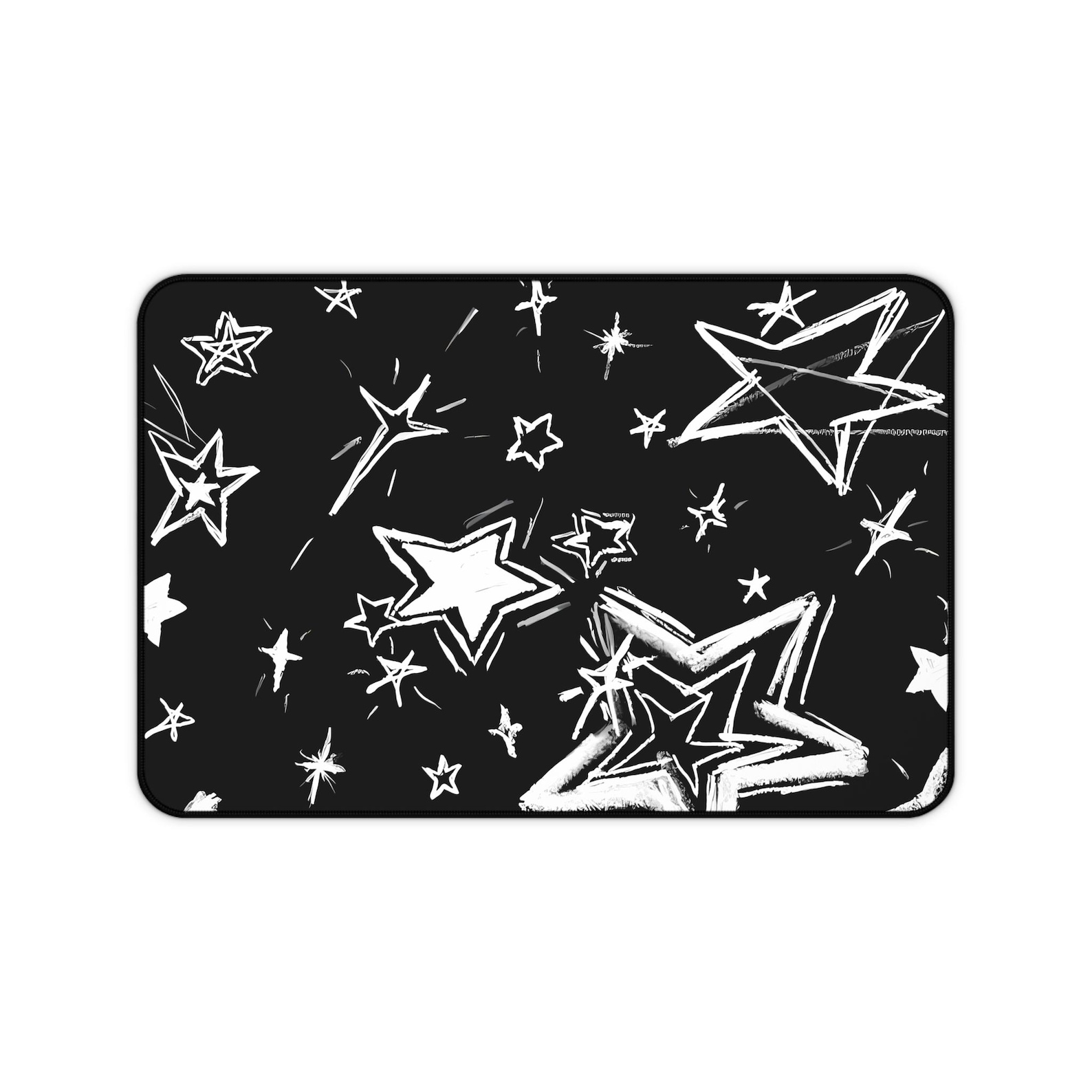 Star Y2K Mousepad Black and White | Aesthetic Desk Mat | Retro Y2K Desk ...