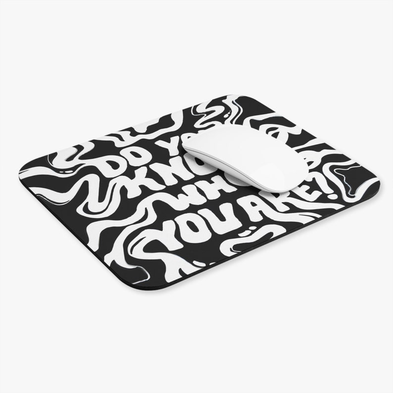 Black and White Wavy Pattern Line Mousepad Gaming Mousepad Trendy Pad 9 ...