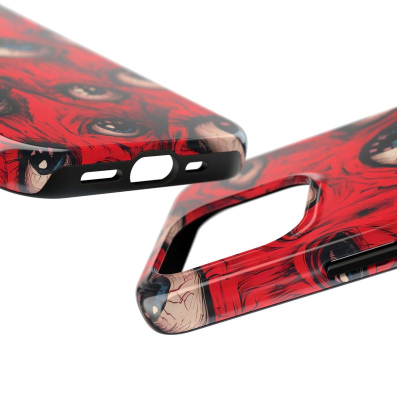 Dark Y2K Eyes Phone Case | Red Aesthetic Cover | Glossy Art | Scary ...
