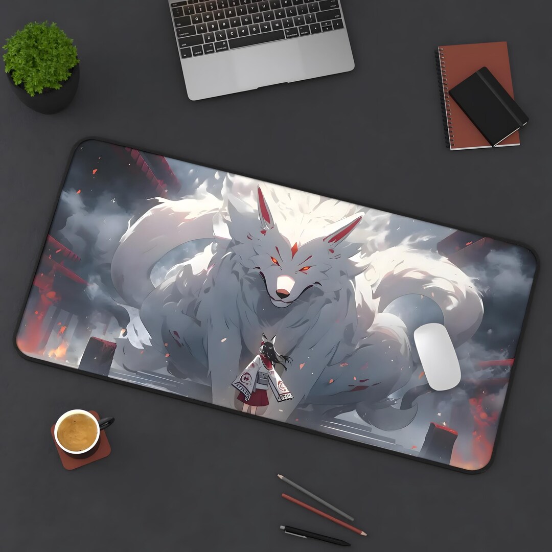 Anime Girl Mousepad Cute Japanese Anime Desk Accessory Gaming Mousepad ...