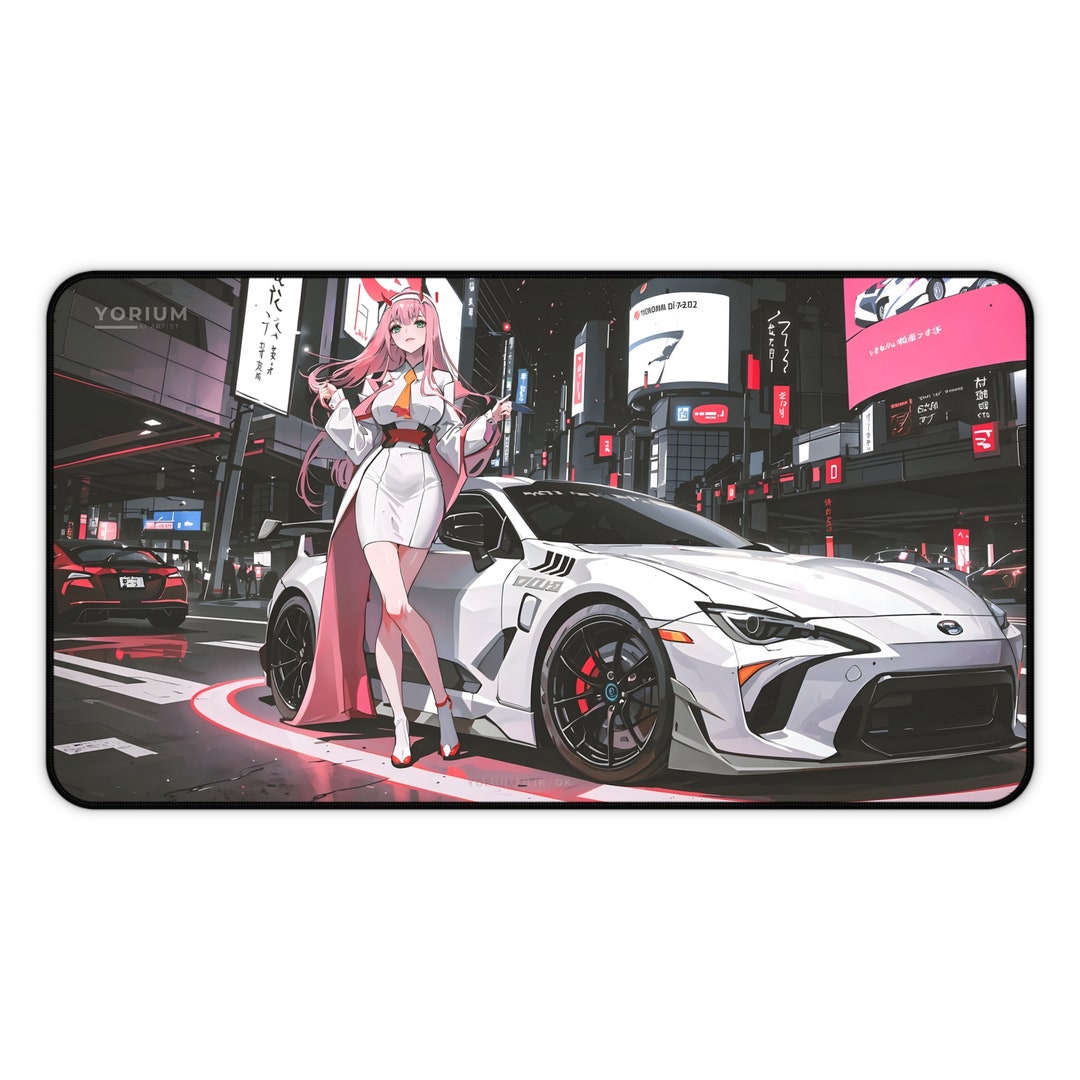 Waifu Deskmat Ahegao | Anime Mousepad Aesthetic | Manga Girls Black ...