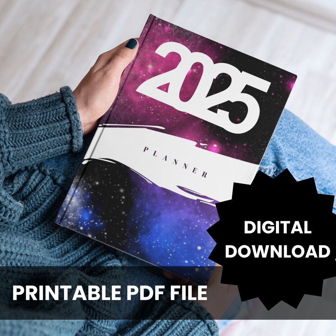 Printable 2024-2025 Galaxy Planner, Canva Template, Cute, Girly ...