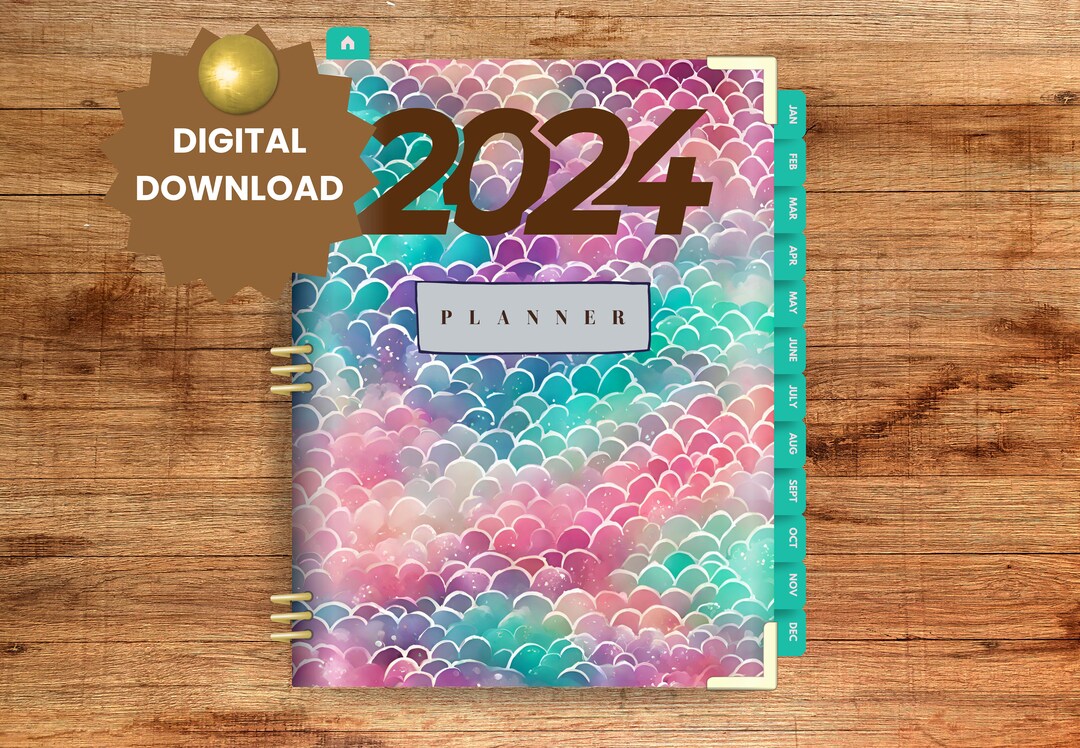2024 Ocean Themed Digital Planner 12 Monthly Calendar Hyperlinked ...