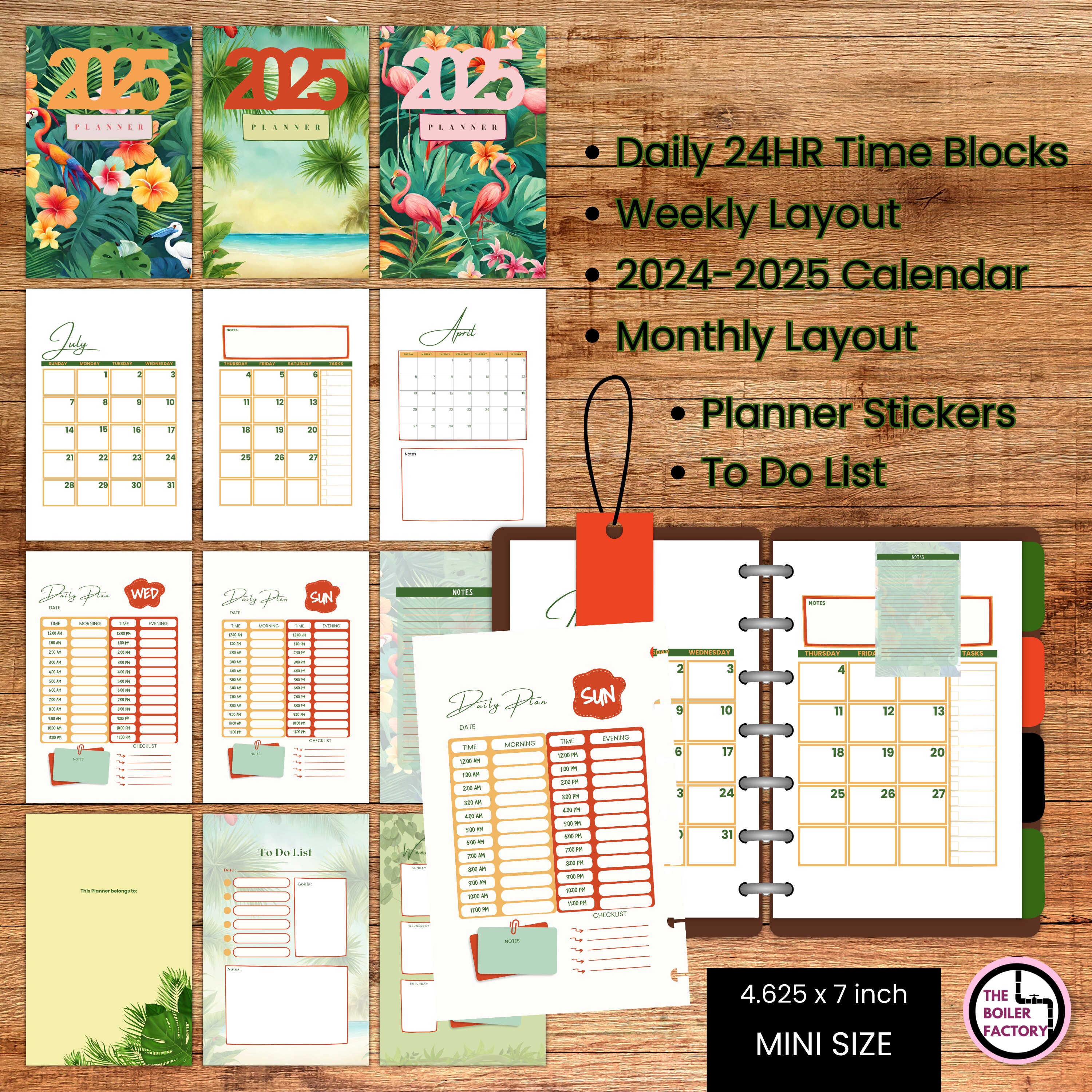 Printable 2024-2025 Mid-year Happy Planner, Planner Stickers ...