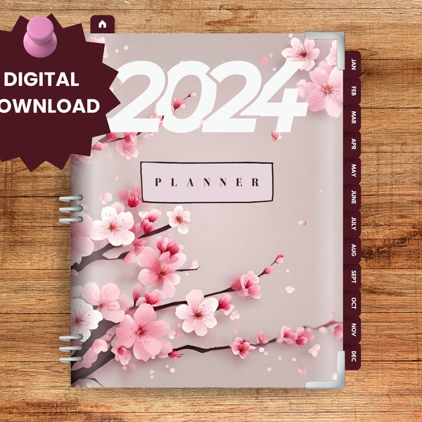 Cherry Blossom Planner 2024 - Etsy