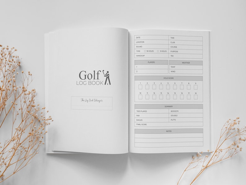 Ultimate Golf Log Book KDP Interior | Editable 120 Pages for Golf ...