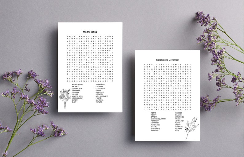 26 Anxiety Relief Word Search Printable Bundle - Mental Health Word ...