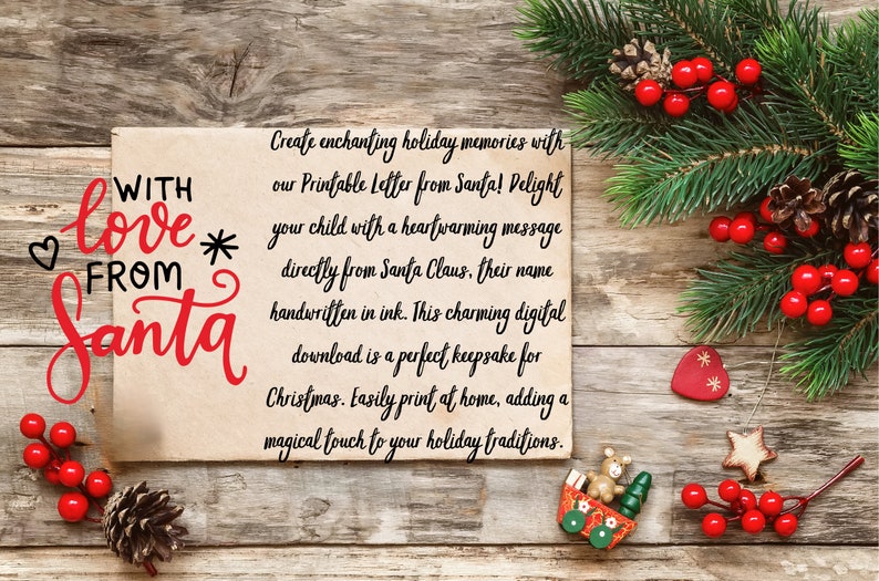 Letter From Santa Christmas Santa Letter Editable Santa Letter INSTANT ...