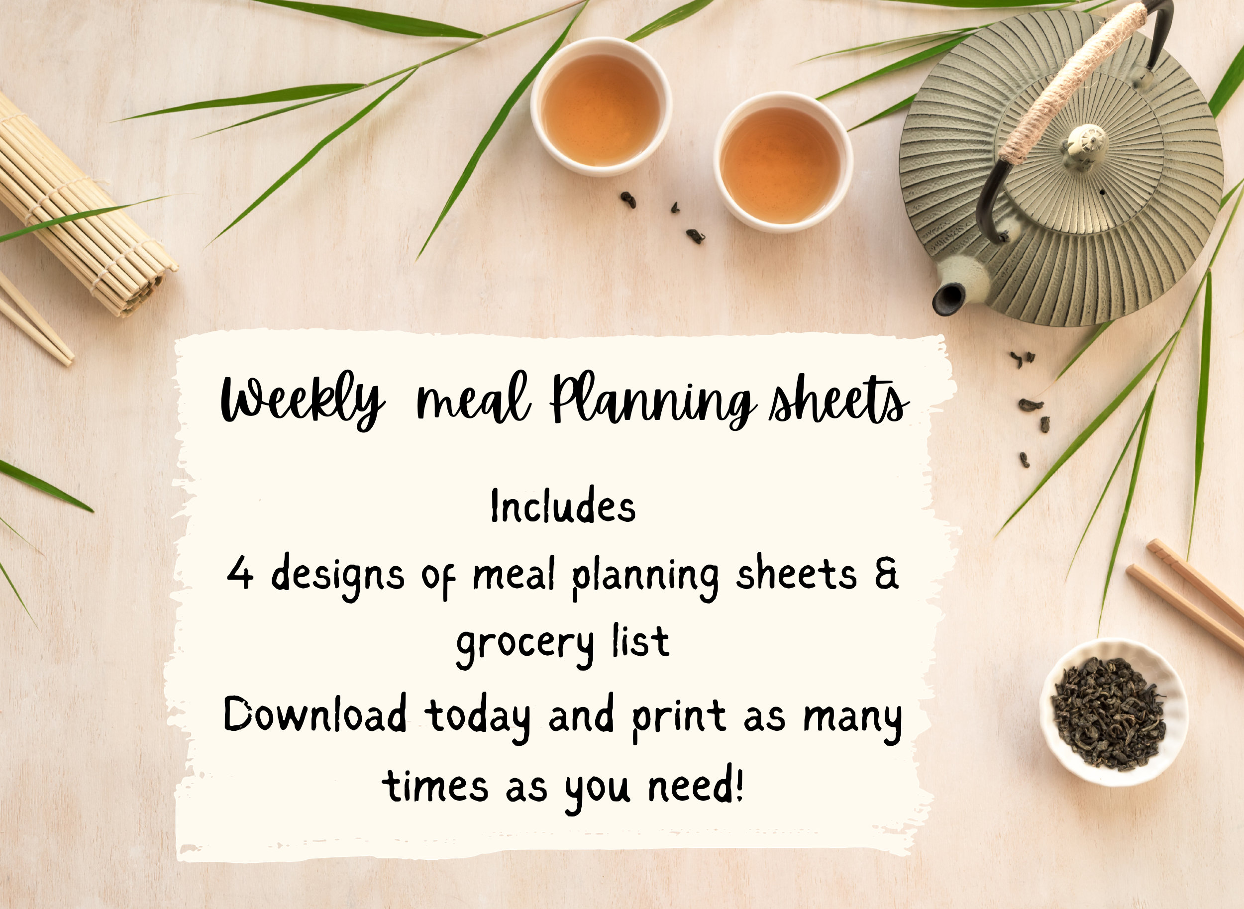 Grocery List Printable Template | Weekly Meal Planner | Grocery Planner ...