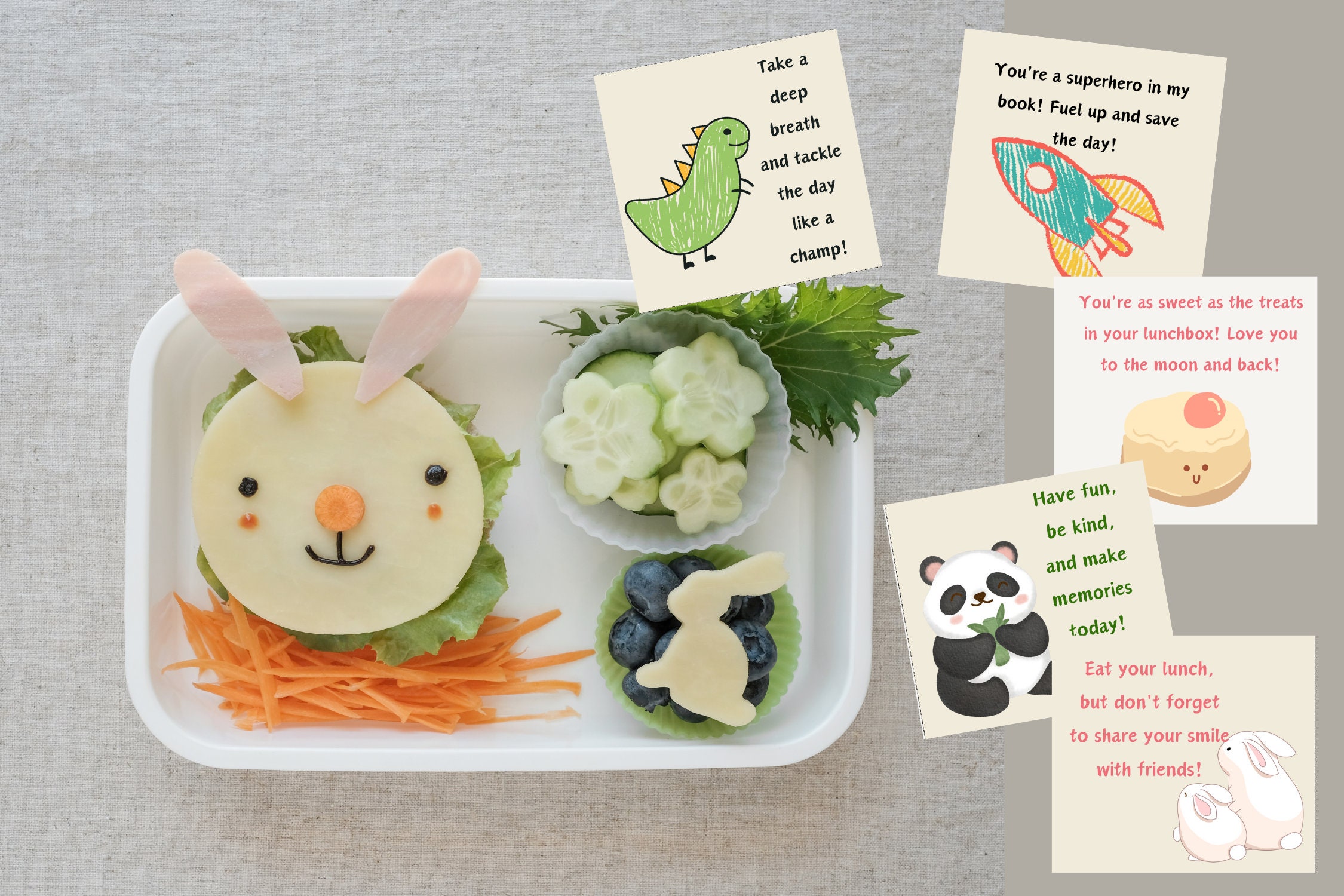 Printable Lunchbox Notes, Lunchbox Cards for Kids, Inspirational Lunch ...