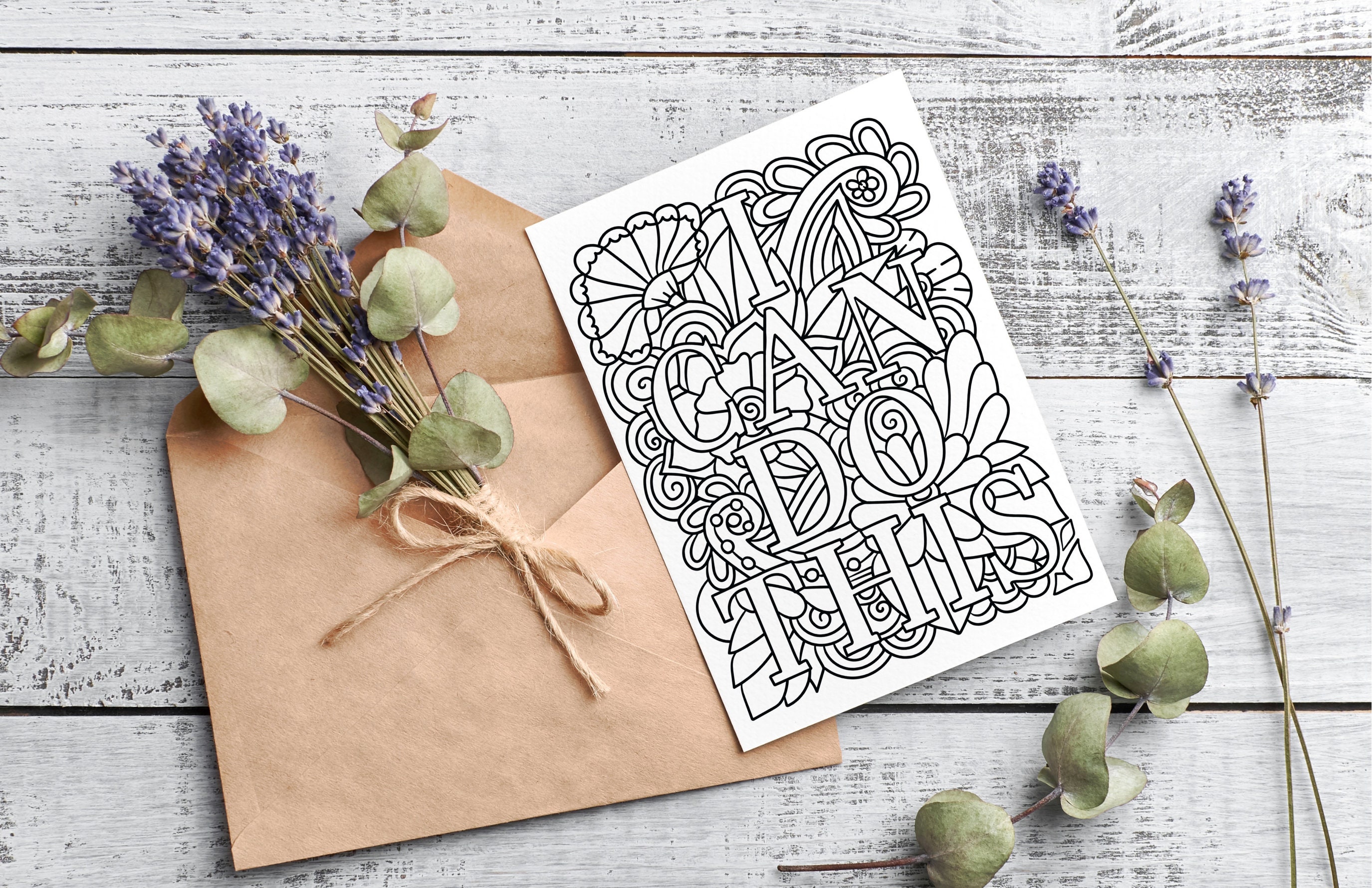 25 Page Mental Health Coloring Pages, Motivational Words, Quotes for ...