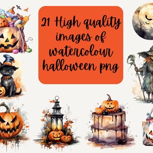 Spooktacular Halloween Clip Art Set 21 Transparent Images/ Instant ...