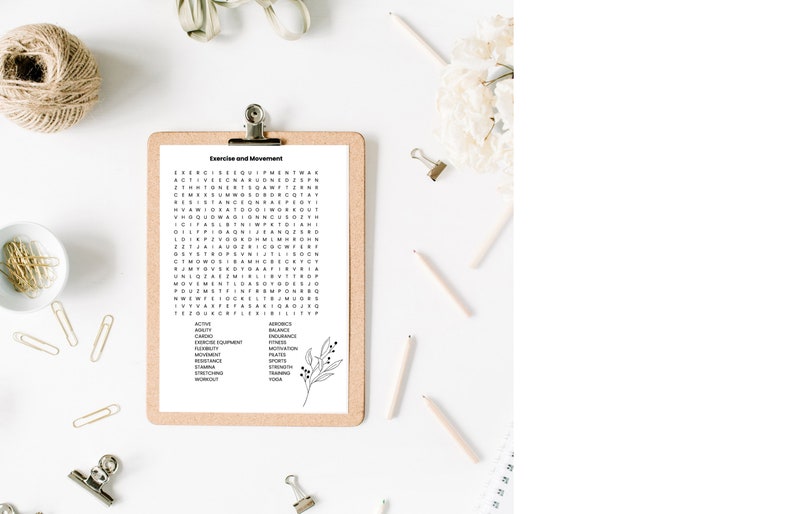 26 Anxiety Relief Word Search Printable Bundle Mental Health Word ...