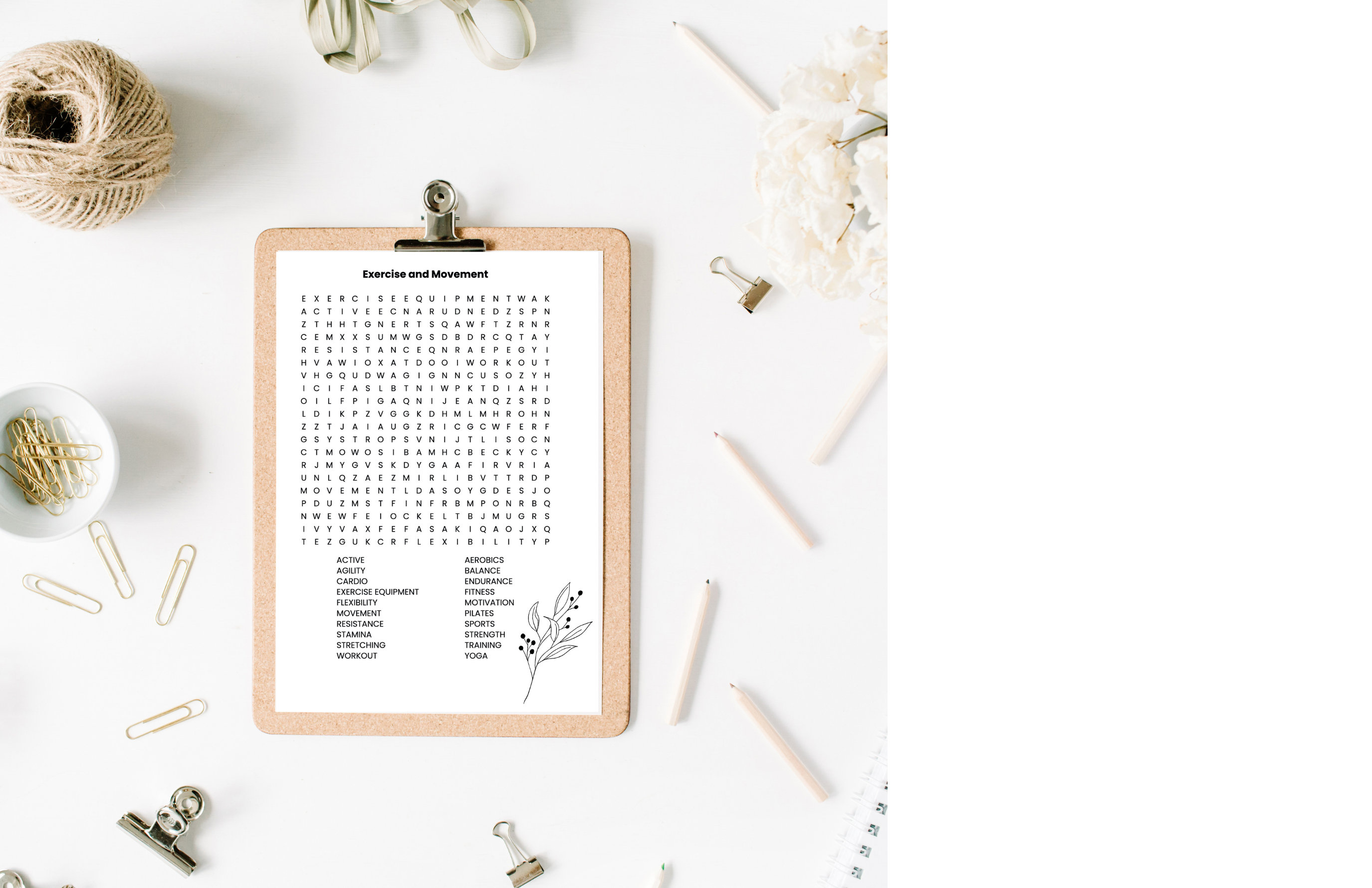 26 Anxiety Relief Word Search Printable Bundle Mental Health Word ...