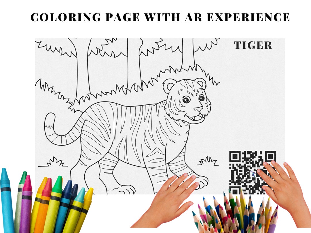 Interactive Wild Animal Coloring Pages With 3D Magic - Etsy