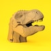 Dinosaur T-rex Cardboard 3D Puzzle Eco-friendly DIY Sculpture Unique ...