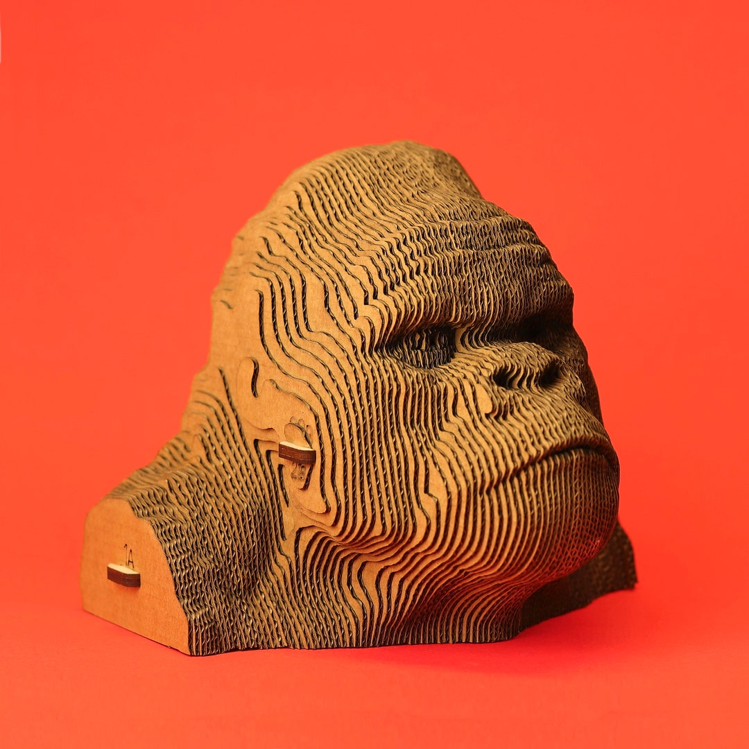 Gorilla Cardboard 3D Puzzle Eco-friendly DIY Sculpture Unique Holiday ...