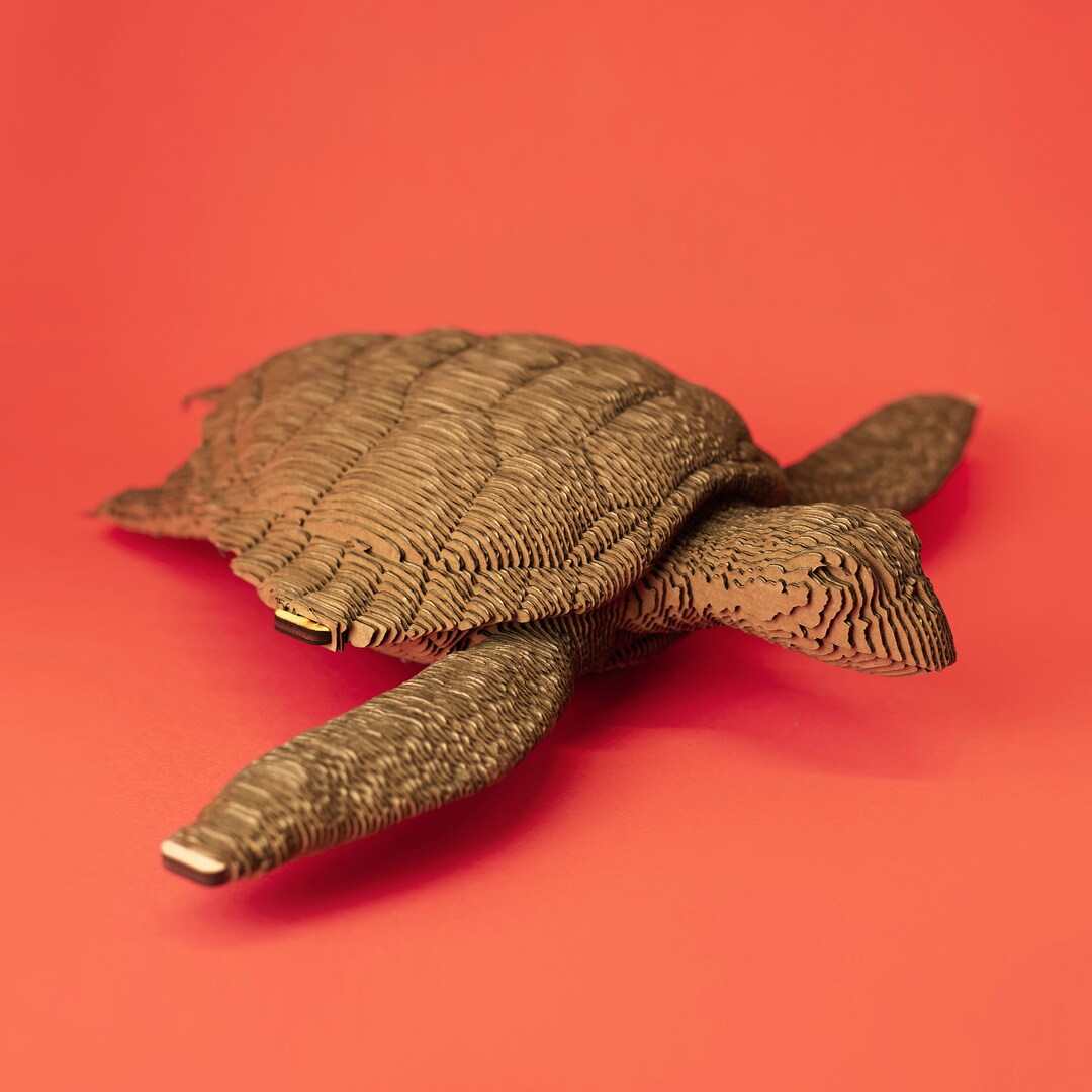 Turtle Cardboard 3D Puzzle Eco-friendly DIY Sculpture 240 Pieces ...
