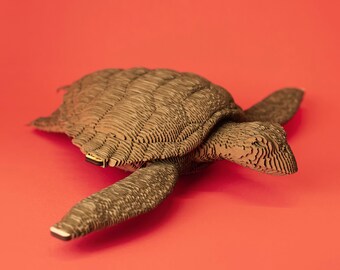 Turtle 3D Cardboard Puzzle - Etsy