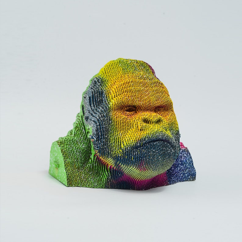 Gorilla Cardboard 3D Puzzle: Eco-friendly DIY Sculpture Kit Kit by ...