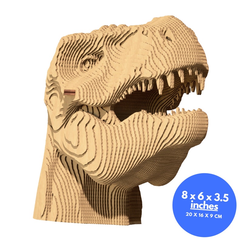 Dinosaur T-rex Cardboard 3D Puzzle Eco-friendly DIY Sculpture Unique ...