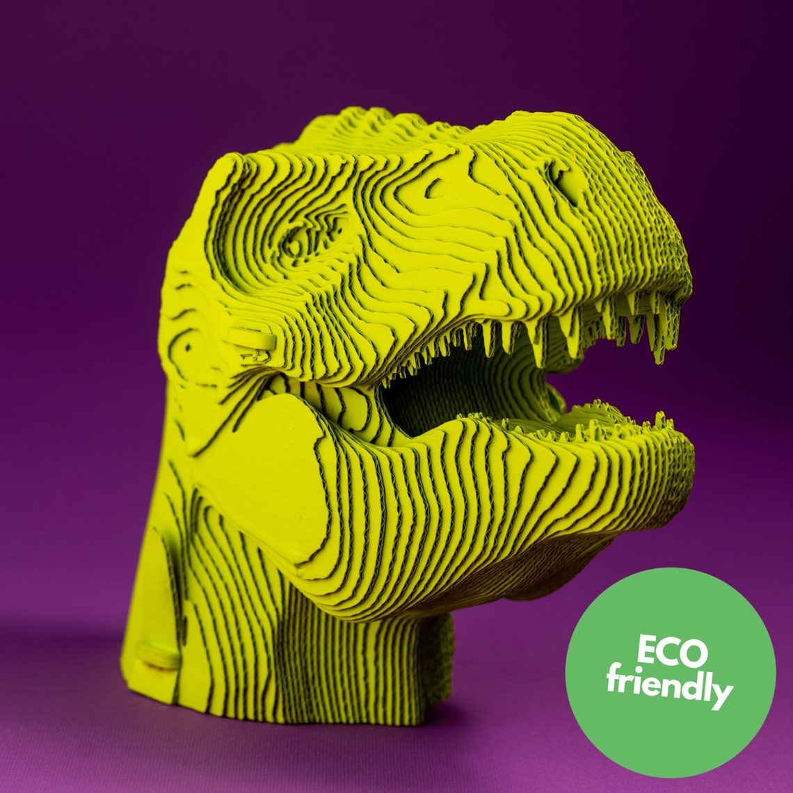Dinosaur T-rex Cardboard 3D Puzzle Eco-friendly DIY Sculpture Unique ...