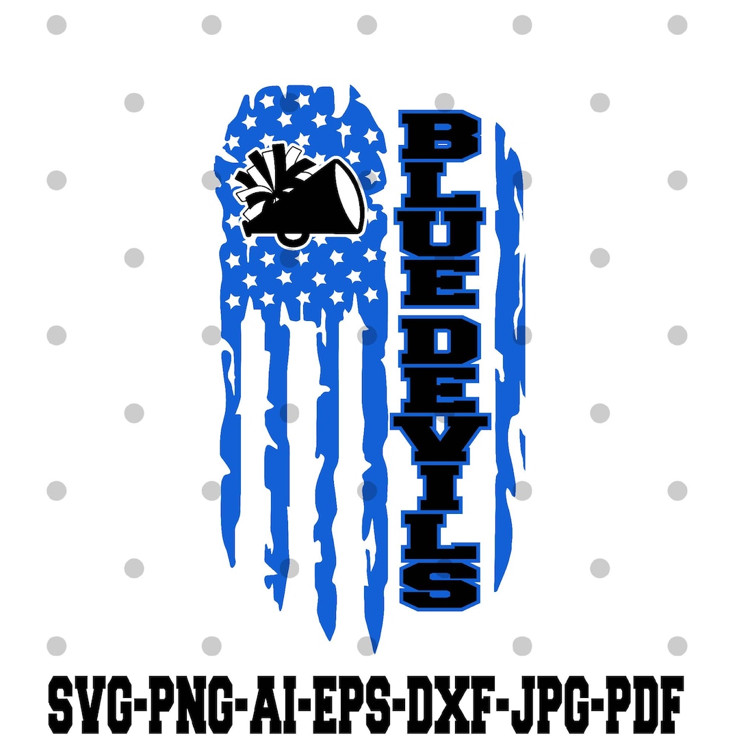Blue Devils Svg Blue Devils FOOTBALL Svg Blue Devils Cheer Svg Png Flag ...