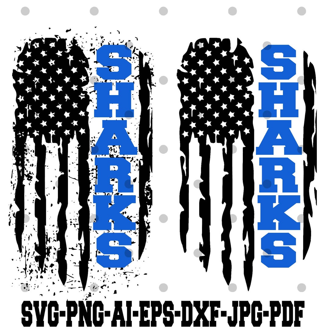 Sharks Svg Shark Svg Go Sharks Svg Sharks FOOTBALL Svg Sharksvg Mascot ...