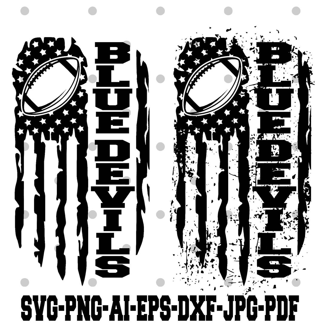 Blue Devils Svg Blue Devils FOOTBALL Svg Blue Devilsvg Mascot School ...