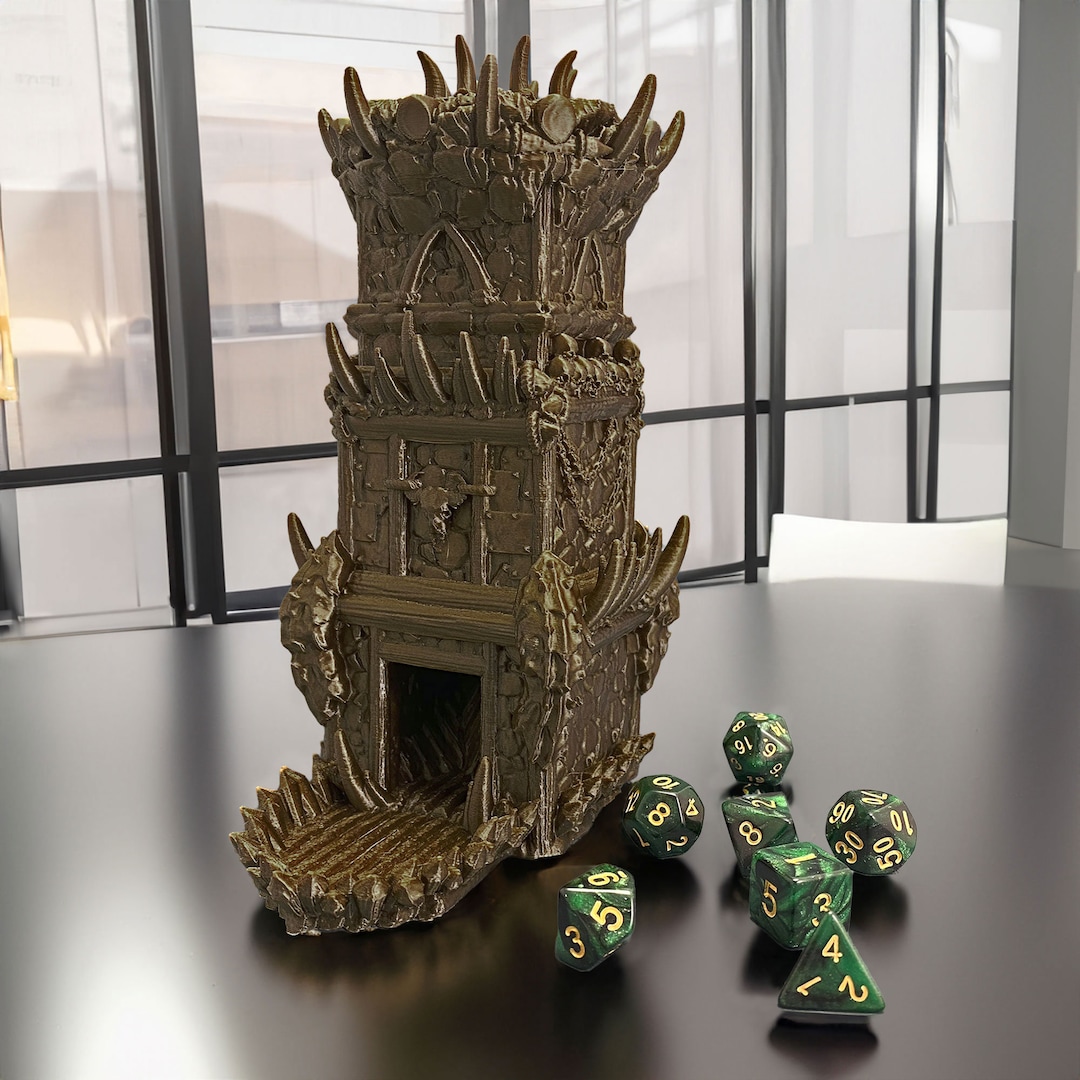 Dice Tower 3D Printed DND Gift for True Gamers - Etsy UK